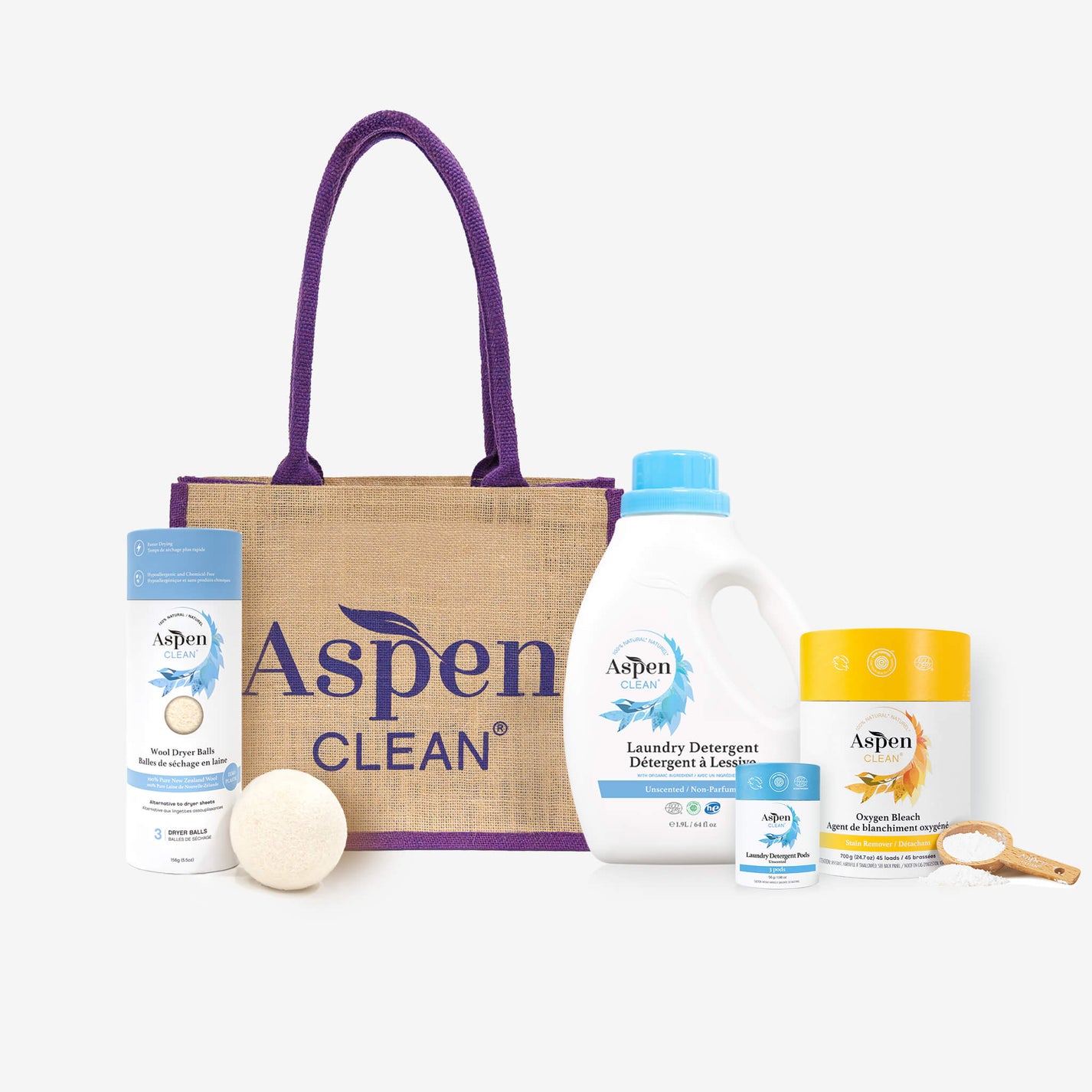 AspenClean Laundry Starter Kit – Hypoallergenic, Eco