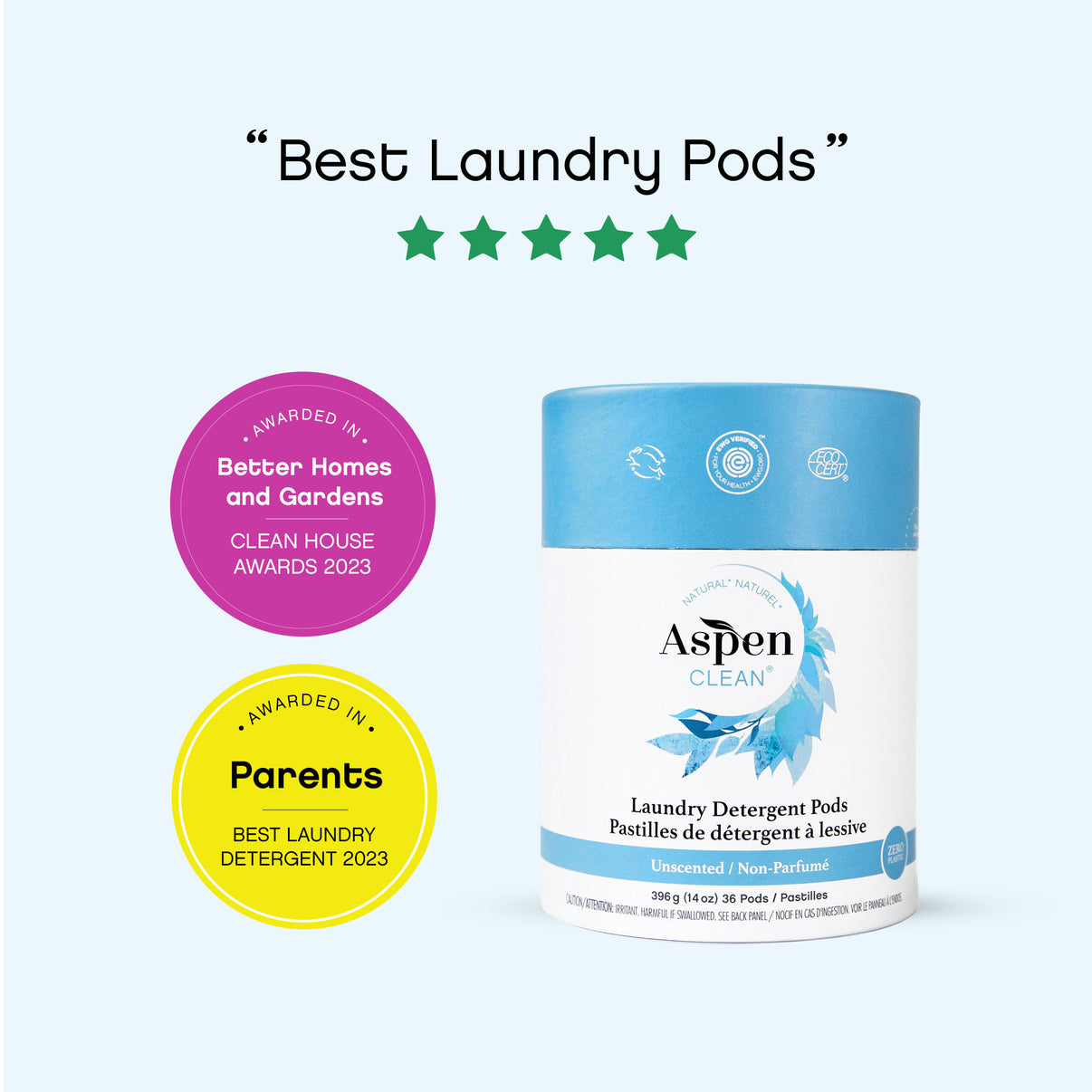 Unscented Laundry Pod Best Eco friendly Natural - AspenClean